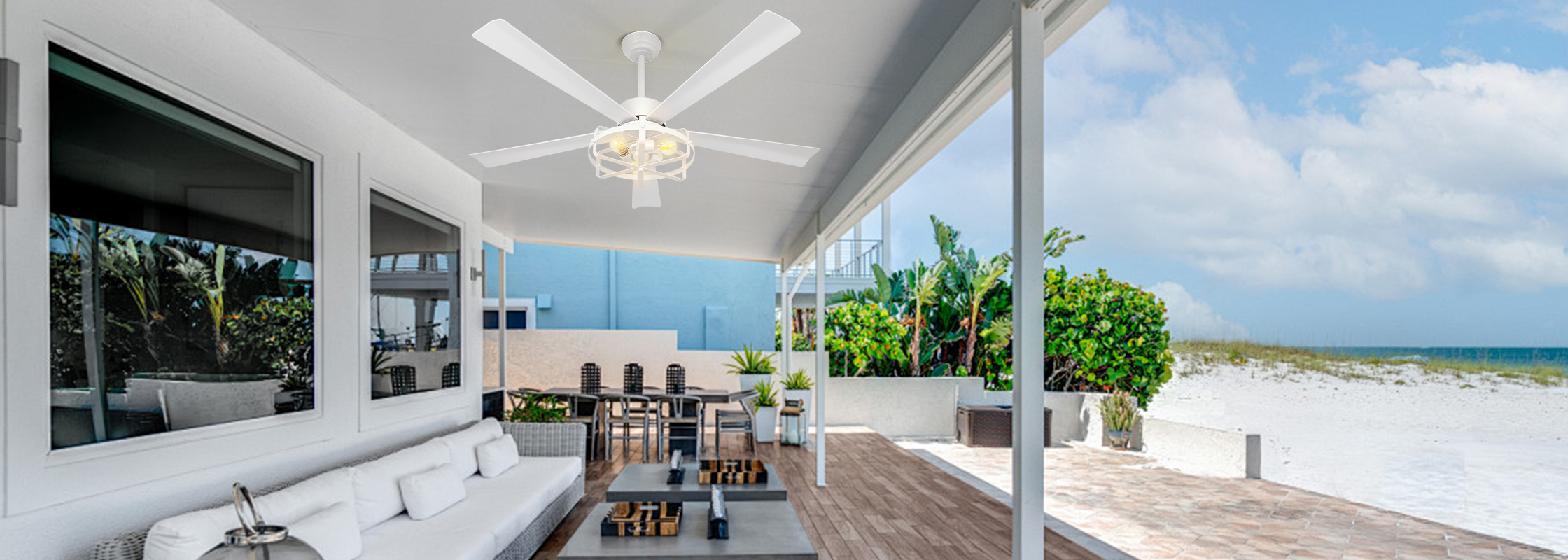 Fan lamp, ceiling fan, lighting and remote control – IFZO