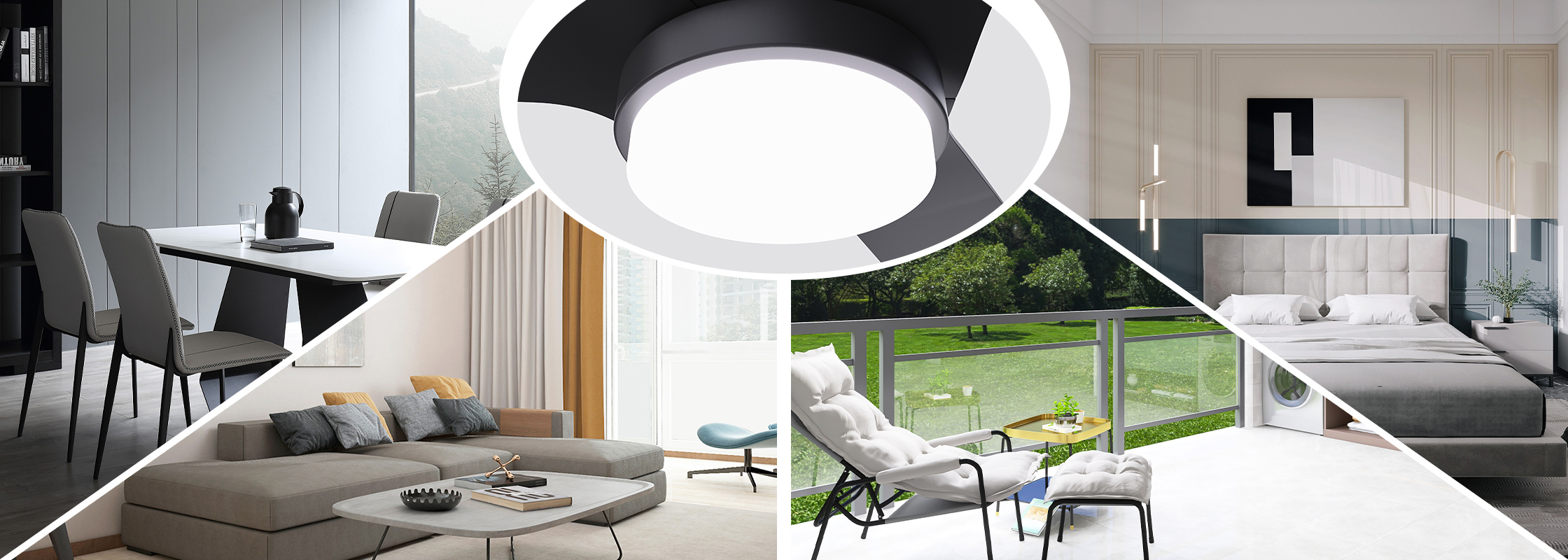Fan lamp, ceiling fan, lighting and remote control – IFZO