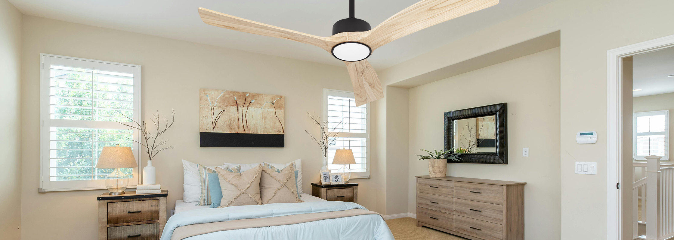 Fan lamp, ceiling fan, lighting and remote control – IFZO