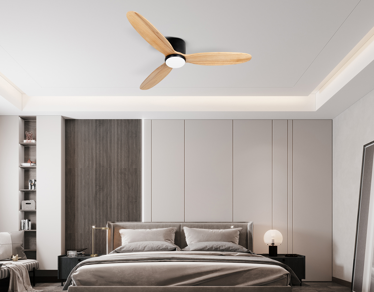 Fan lamp, ceiling fan, lighting and remote control – IFZO